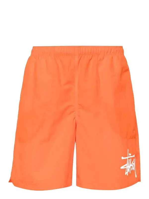 StÜssy Logo-print Swim Shorts - Orange