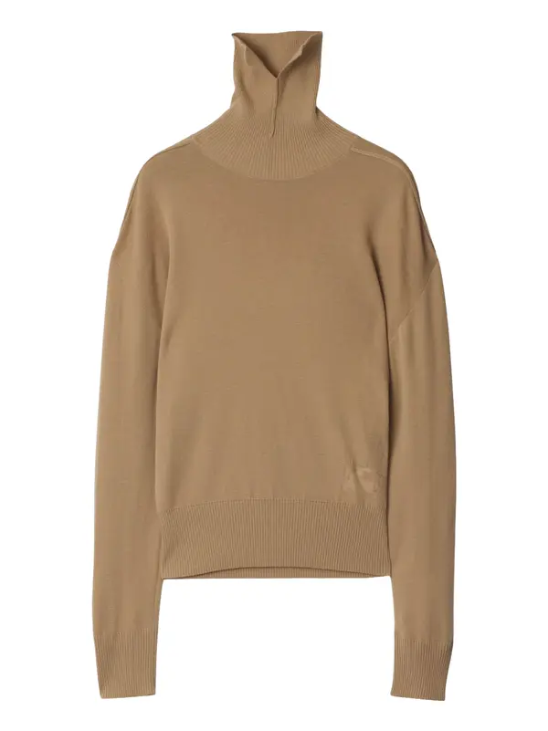 Burberry High-neck Wool Jumper - Brown