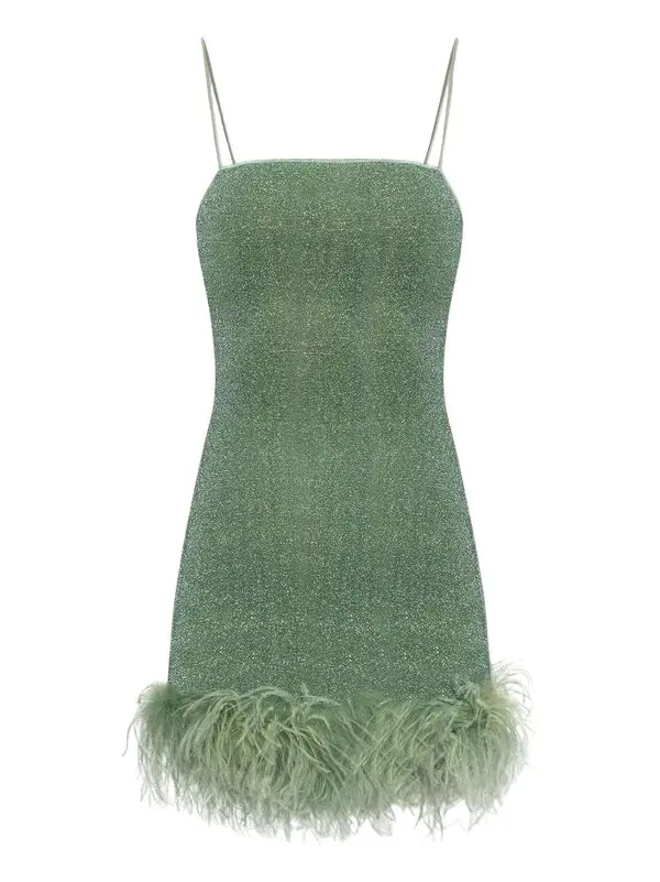 Oseree Lumière Plumage Minidress - Green
