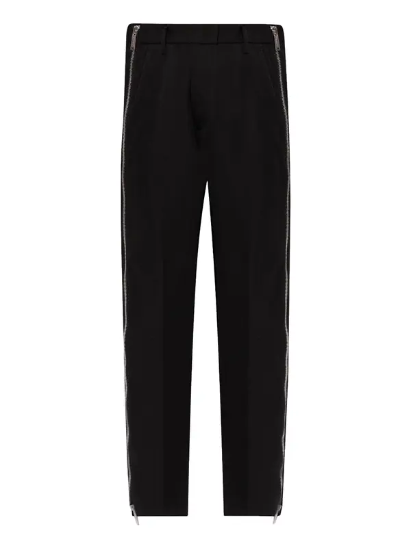 Dsquared2 Side Zip-up Virgin Wool Trousers - Black