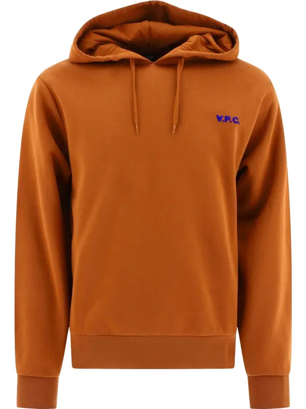 A.p.c. Vpc-print Cotton Hoodie - Orange