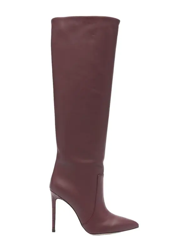 Paris Texas Stiletto Leather Boots - Red