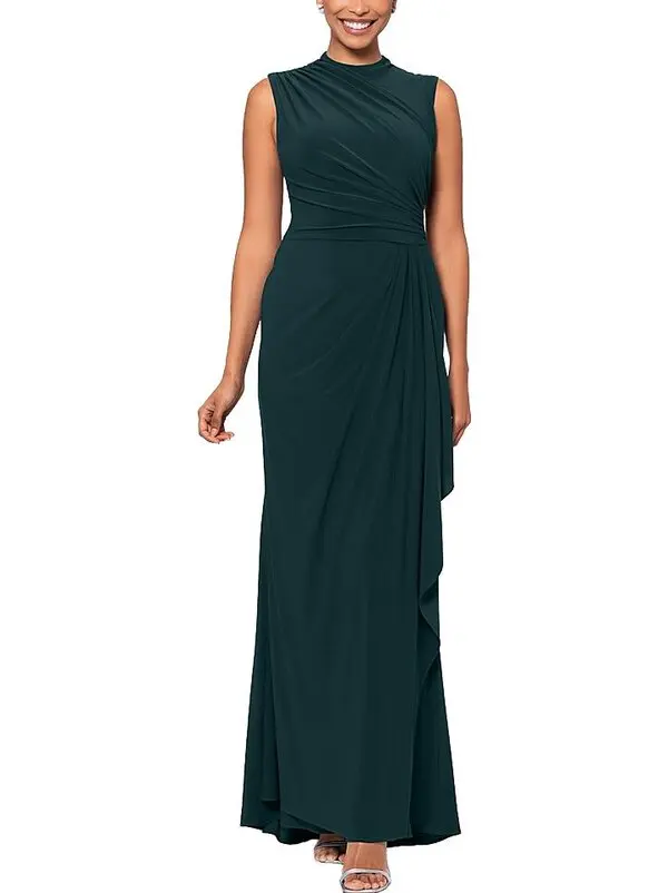 Aqua Draped Gown Exclusive - Pine
