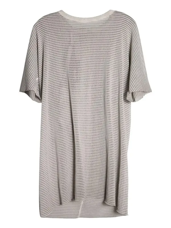 Boris Bidjan Saberi Striped Round-neck T-shirt - Grey
