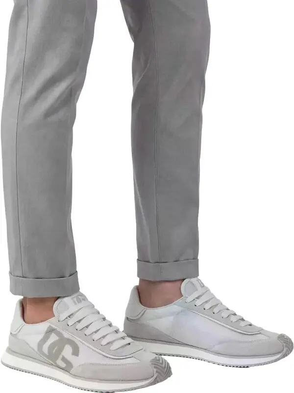 Dolce & Gabbana Mixed-material Dg Cushion Sneakers - White