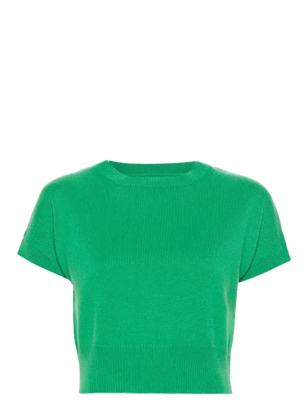 TEDDY CASHMERE Genova Crop Top - Green