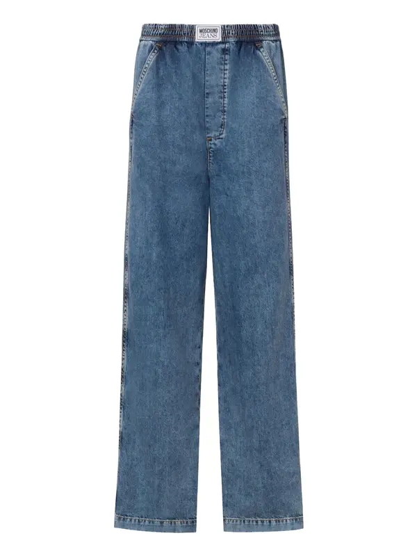 Moschino High-rise Wide-leg Jeans - Blue
