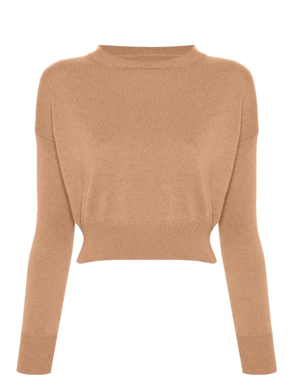 TEDDY CASHMERE Genova Crop Top - Brown