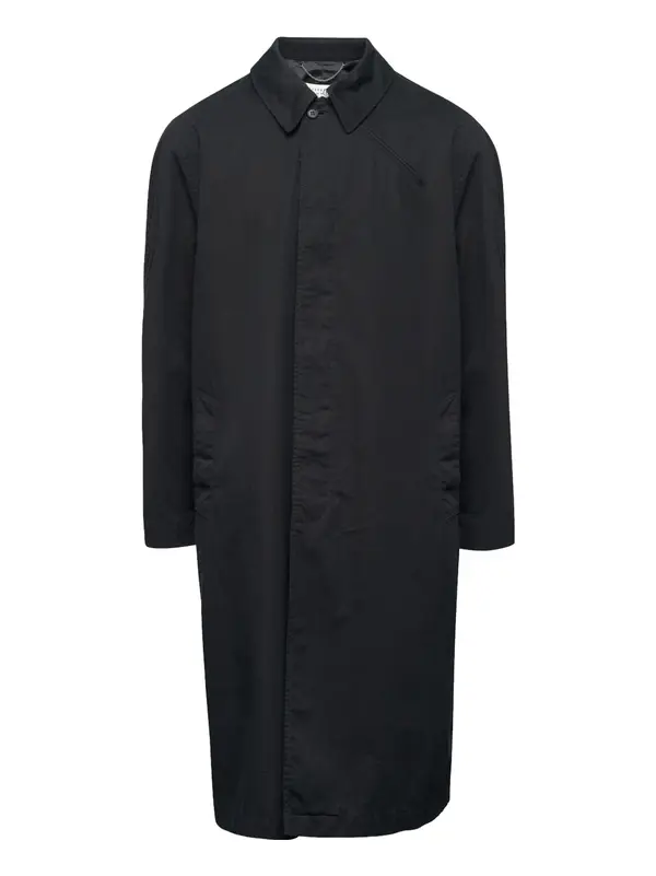 MAISON MARGIELA Cotton Gabardine Trench Coat - Black