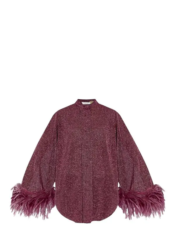 Oseree Lumiére Plumage Lurex Shirt - Purple