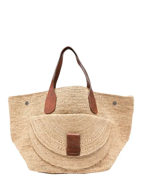 IBELIV Laza Ii Raffia Shoulder Bag - Neutrals