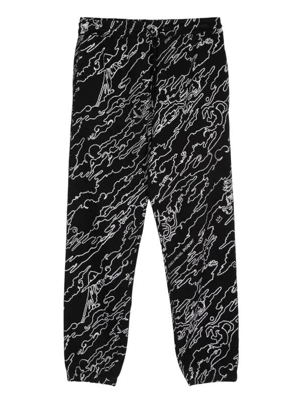 MAHARISHI Maha Basquiat Tapered-leg Track Pants - Black
