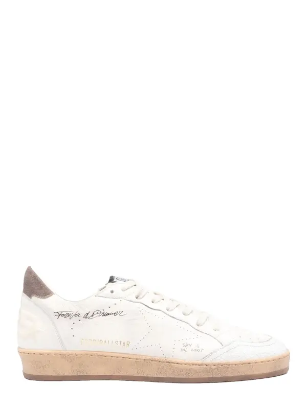 Golden Goose Ball Star Leather Sneakers - White
