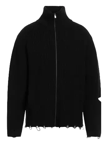 A PAPER KID Merino Wool Cashmere Cardigan - Black