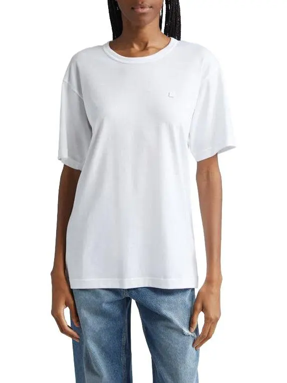 Acne Studios Nash Face Patch T-shirt - Optic White