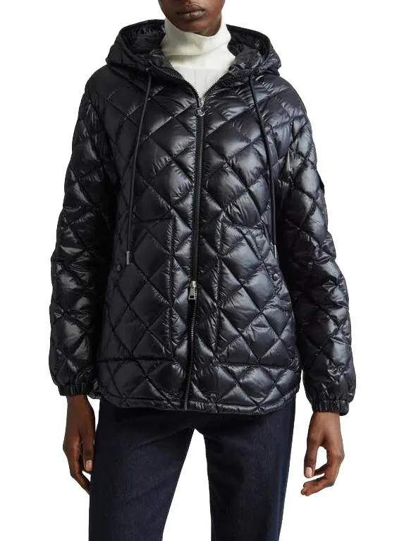 Moncler Quilted Hooded Down Jacket - Black