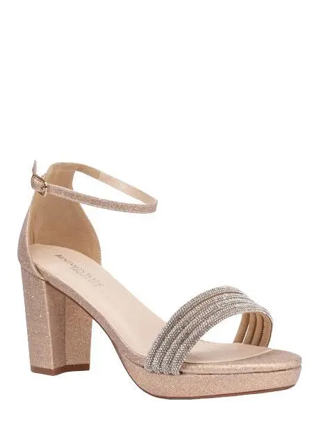 TOUCH UPS Parker Ankle Strap Platform Sandal - Champagne