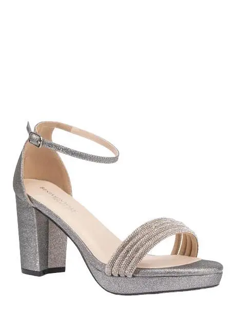 TOUCH UPS Parker Ankle Strap Platform Sandal - Pewter