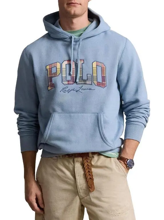 Polo Ralph Lauren Logo Appliqué Hoodie - Vessel Blue