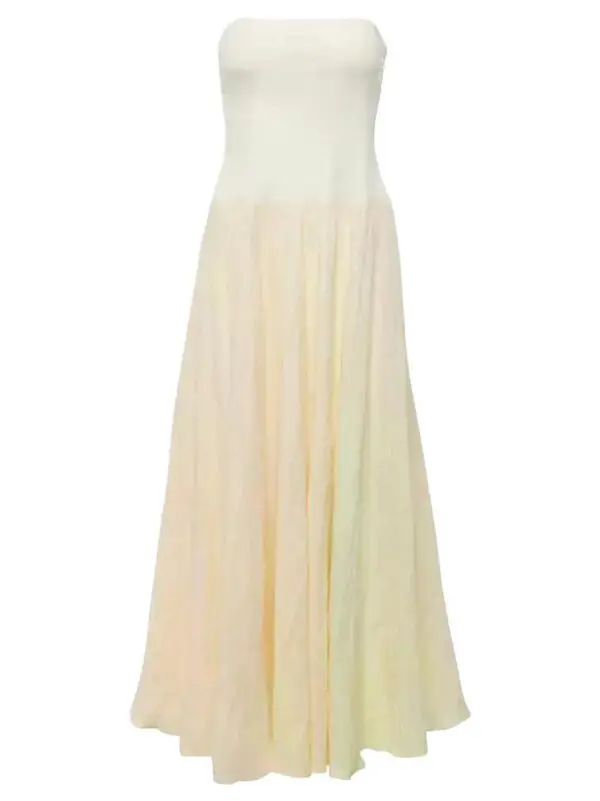 Johanna Ortiz Linen-blend Maxi Dress - White