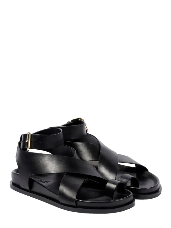 A.emery Jalen Leather Sandals - Black