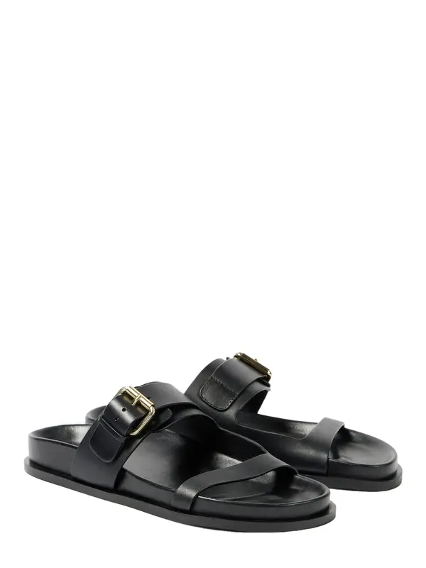 A.emery Prince Leather Sandals - Black