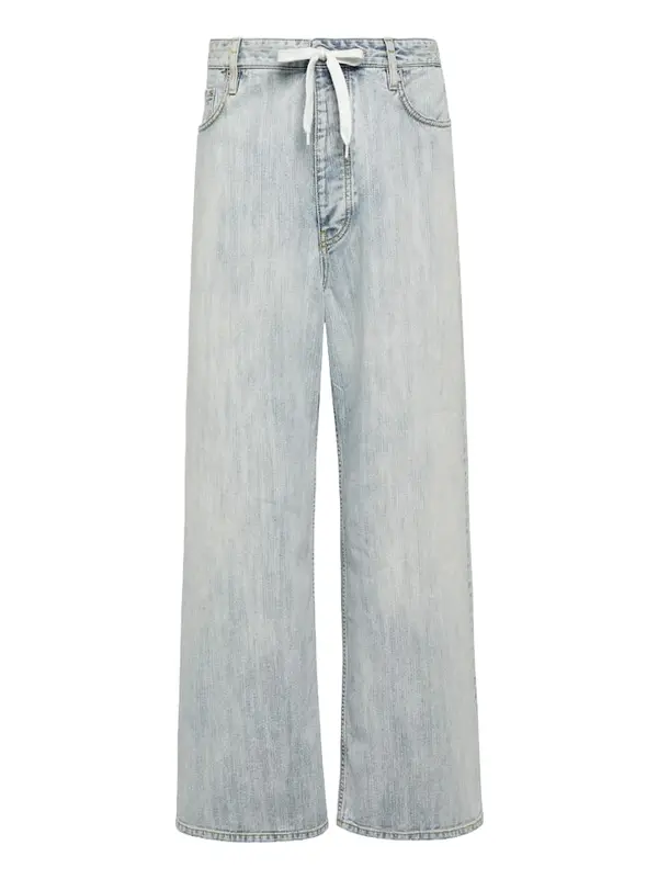 Balenciaga Mid-rise Wide-leg Pants - Blue