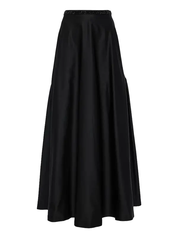 Max Mara Brasile Embellished Maxi Skirt - Black