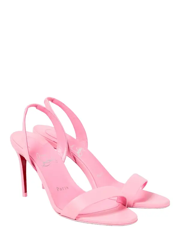 CHRISTIAN LOUBOUTIN O Marylin 85 Leather Slingback Sandals - Pink