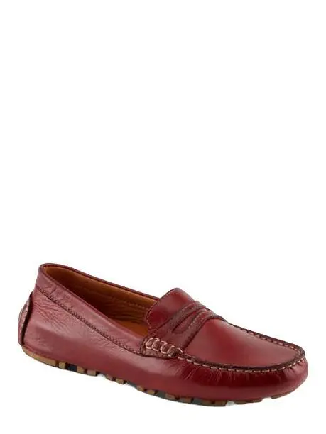 SPRING STEP SHOES Audette Penny Loafer - Dark Red
