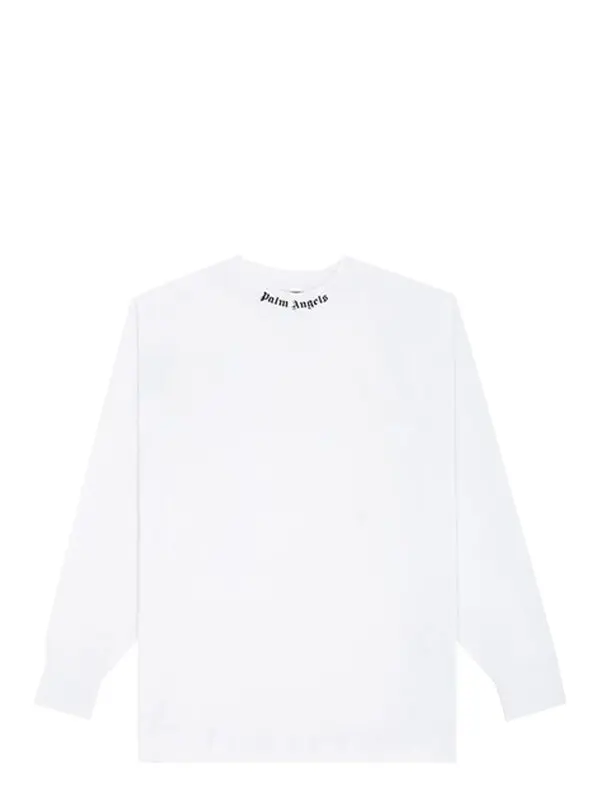Palm Angels Classic Logo Over Long-sleeve Tee /black - White