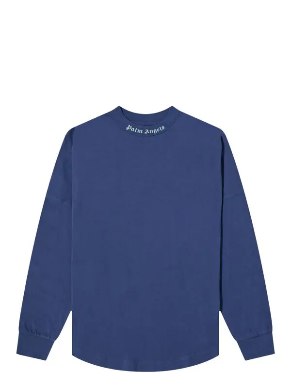 Palm Angels Classic Logo Over Long-sleeve Tee Iridescent - Blue