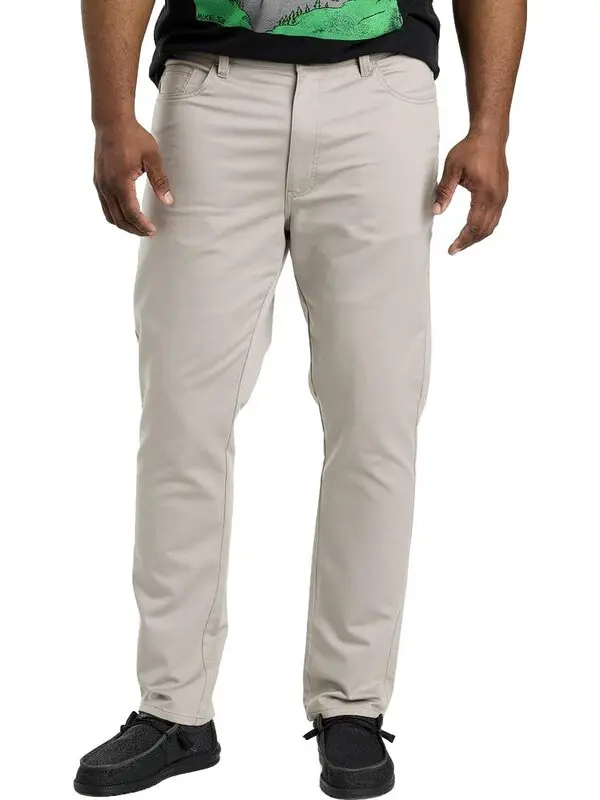 TRUE NATION BY DXL Big & Tall 5-pocket Stretch Twill Pants - Drizzle