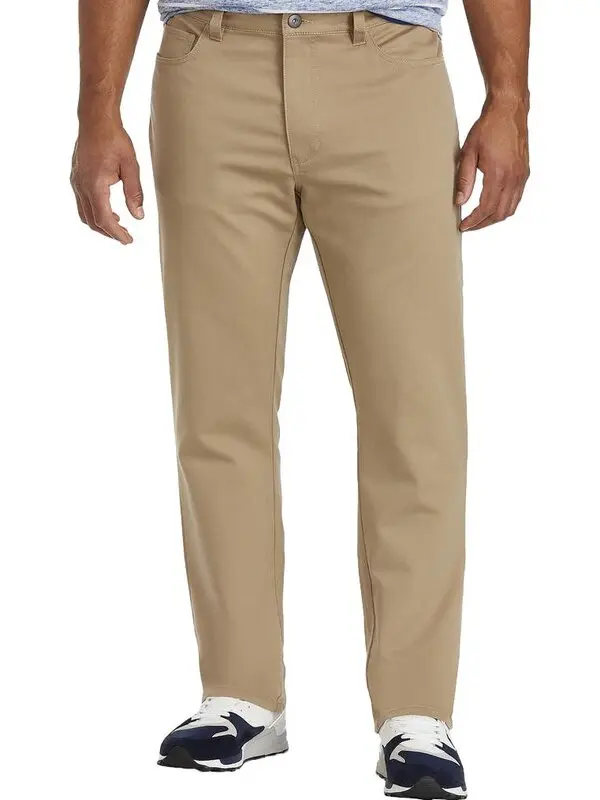 TRUE NATION BY DXL Big & Tall 5-pocket Stretch Twill Pants - Khaki