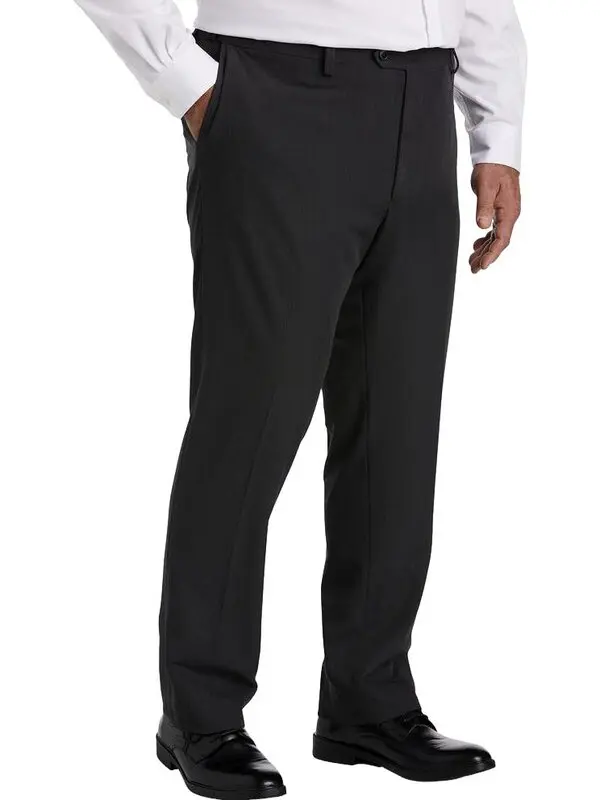 OAK HILL BY DXL Easy Stretch Dress Pants - Charcoal