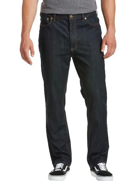 TRUE NATION BY DXL True Nation Athletic-fit Stretch Jeans - Dark Rinse