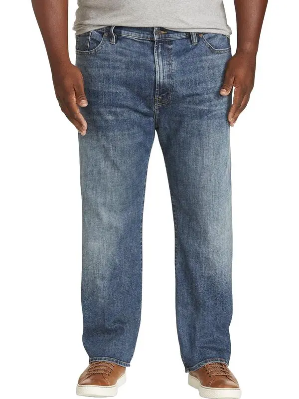Lucky Brand Big & Tall Relaxed Straight-leg Stretch Jeans - Med Wash