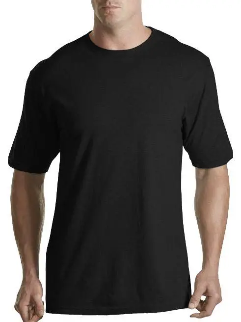 HARBOR BAY BY DXL Big & Tall 3-pack Color Crewneck T-shirts - Black