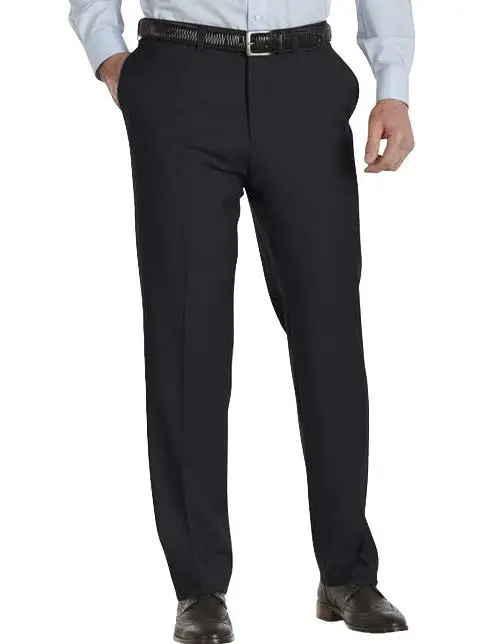 JV REFLEX Flat-front Stretch Dress Pants - Navy