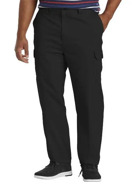 HARBOR BAY BY DXL Continuous Comfort Cargo Pants - Black