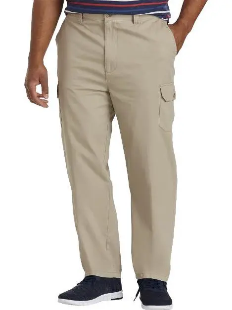 HARBOR BAY BY DXL Continuous Comfort Cargo Pants - Khaki
