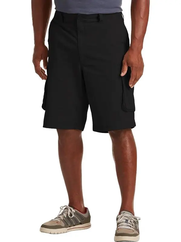 TRUE NATION BY DXL Ripstop Cargo Shorts - Black