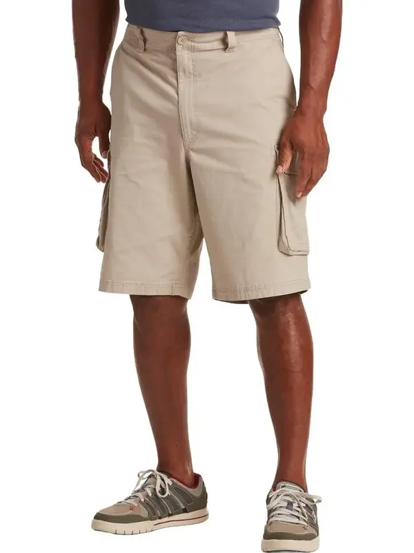 TRUE NATION BY DXL Ripstop Cargo Shorts - Khaki