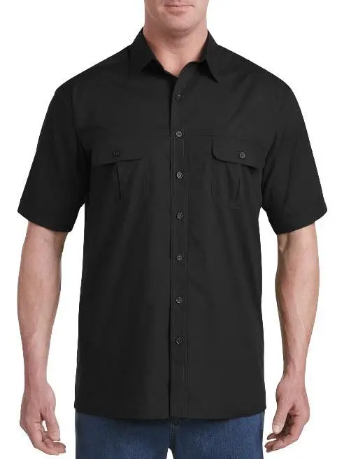 HARBOR BAY BY DXL Co-pilot Sport Shirt - Black