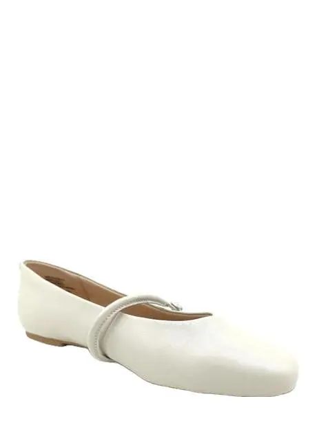 KENNETH COLE Magnolia Mary Jane Flat - Ecru Leather