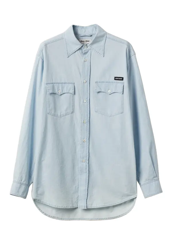 Miu Miu Chambray Shirt - Light Blue