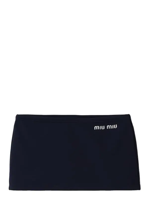 Miu Miu Technical Yarn Miniskirt - Navy