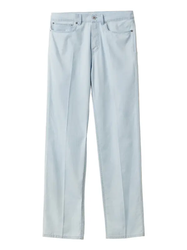 Miu Miu Five-pocket Chambray Denim Jeans - Light Blue