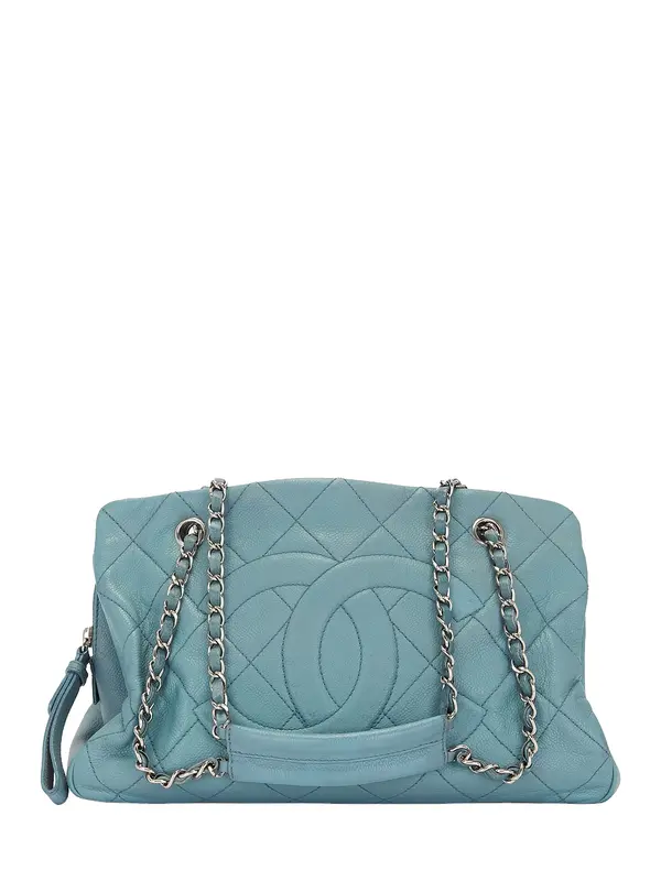 Chanel Caviar Grand Shopping Tote Bag - Blue