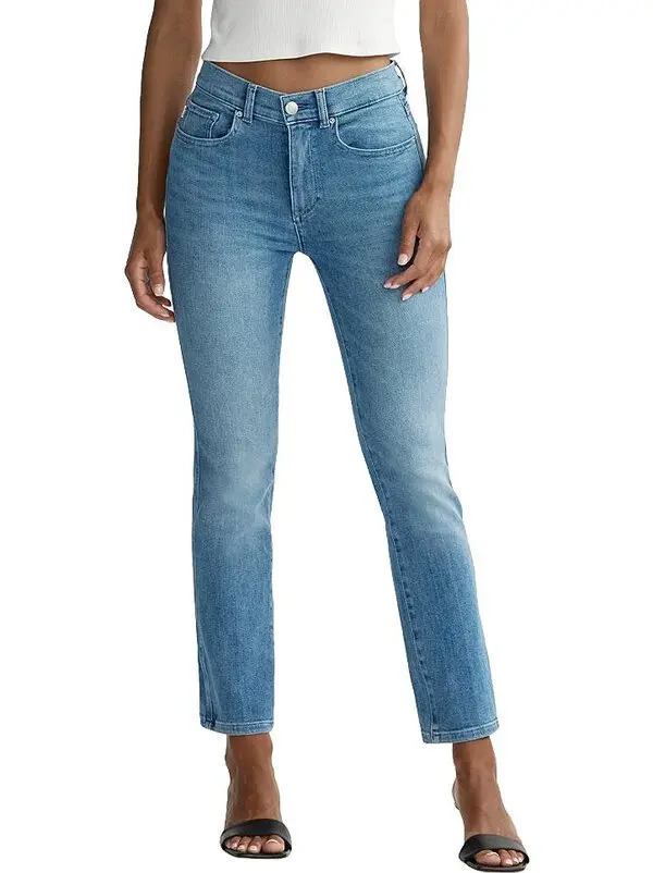 DL1961 Mara Straight Mid Rise Instasculpt Jeans - Provincetown